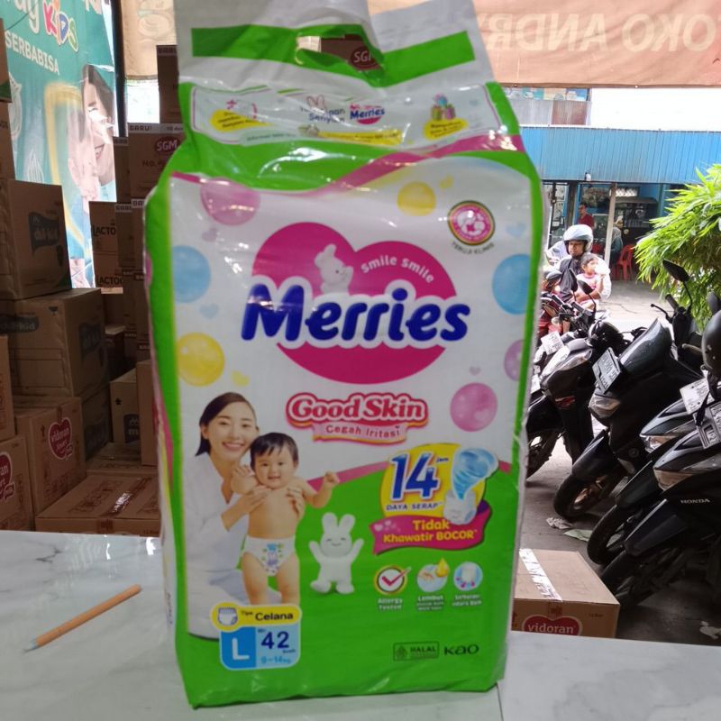 Jual popok Merries L isi 42 popok meris | Shopee Indonesia