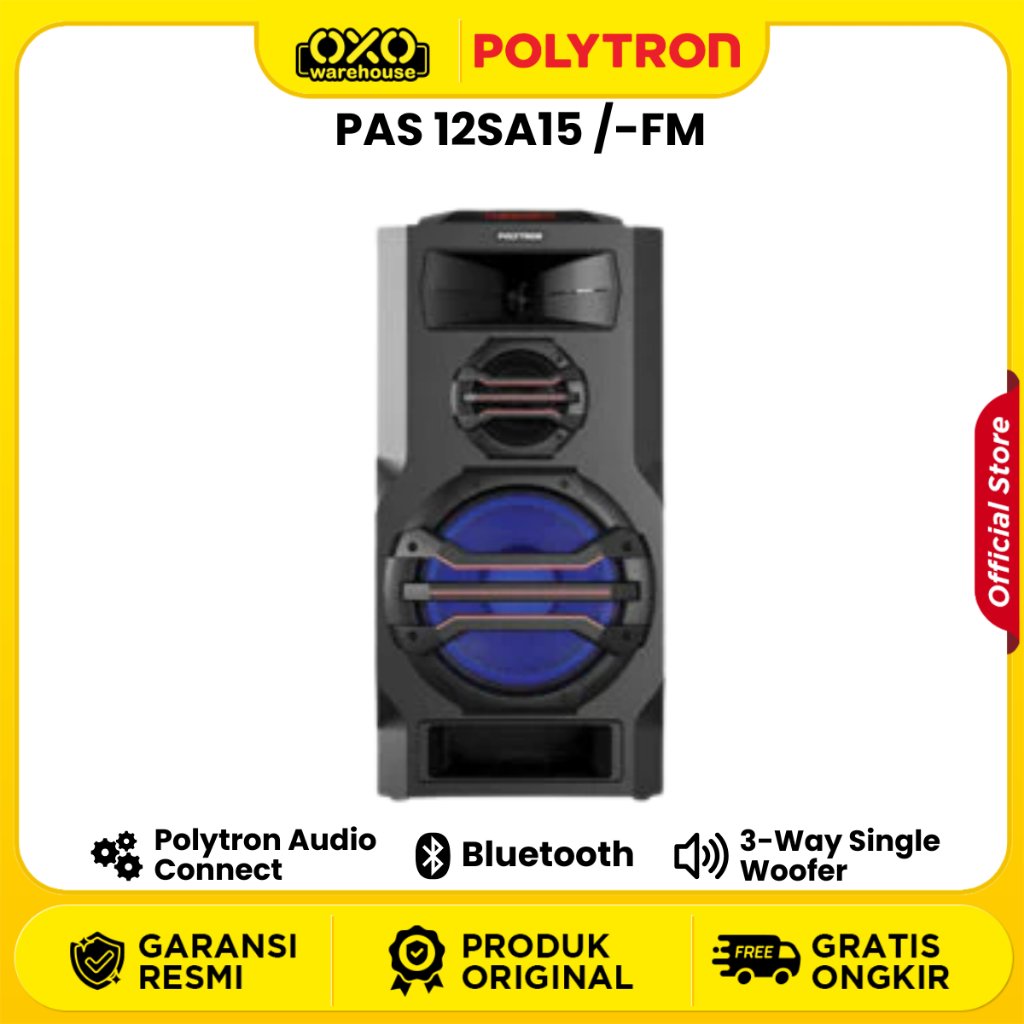 Jual POLYTRON Speaker Aktif PAS-12SA15 Super Bass & Bluetooth 3-Way ...