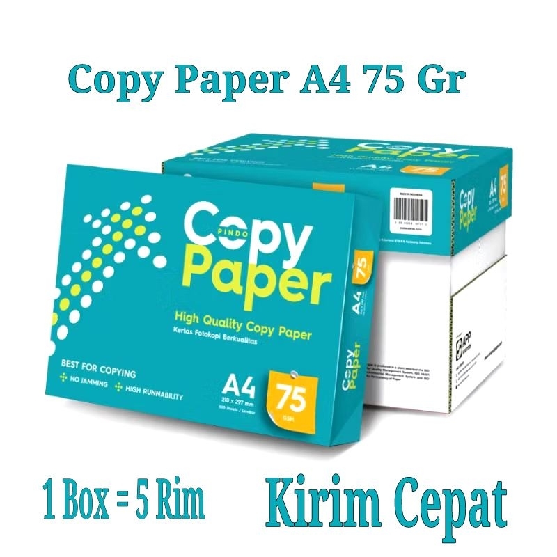 Jual Kertas HVS A4 75 gram Copy Paper 1 Dus | Shopee Indonesia