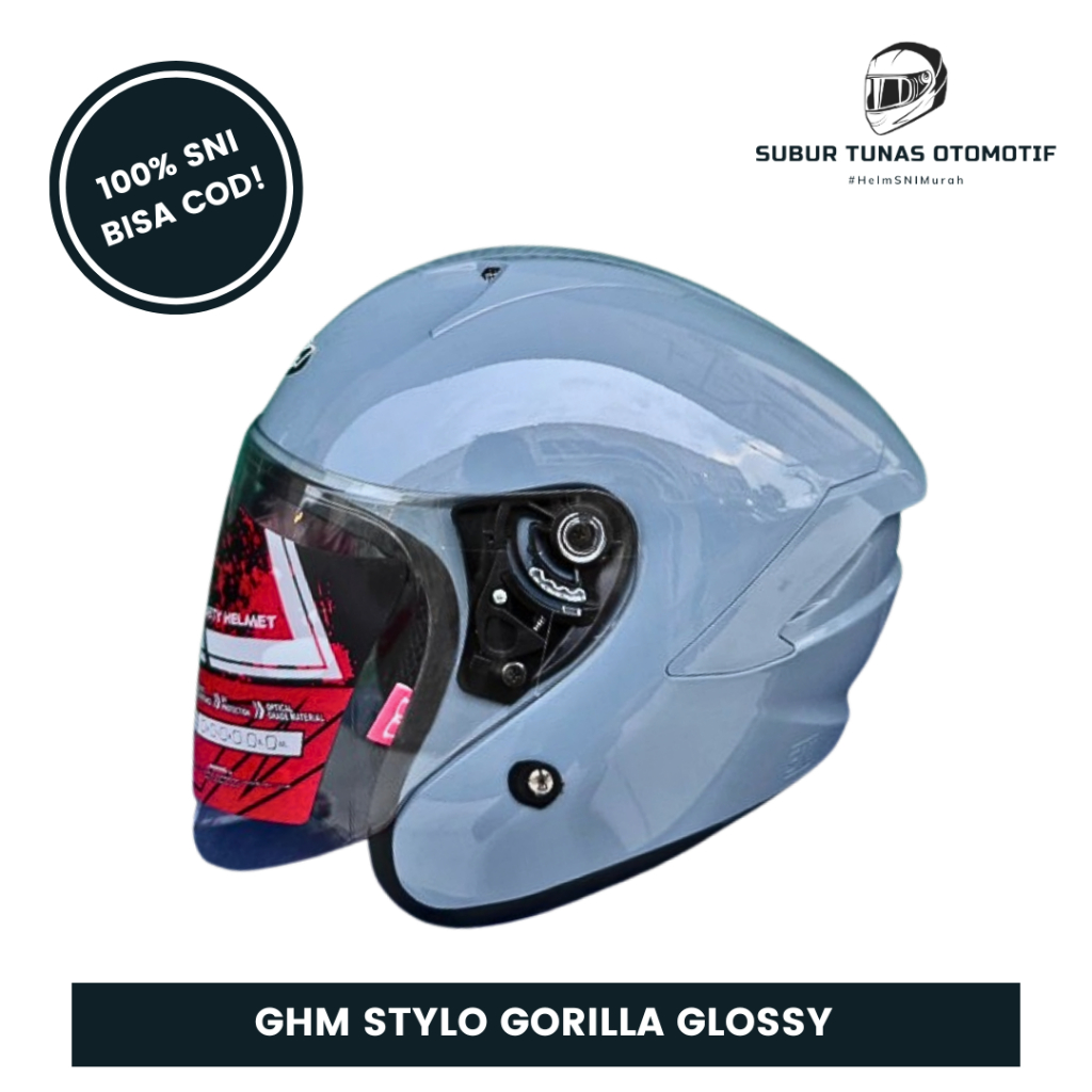 Jual Helm Dewasa Half Face GHM Stylo Solid SNI Terlaris Termurah ...