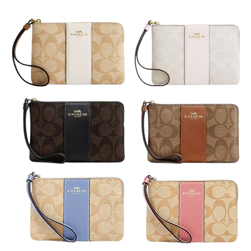 Jual COACH Corner Zip Wristlet In Signature Canvas Dompet Wanita Dompet ...