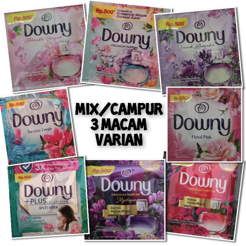 Jual MIX 72 SACHET DOWNY 500 BISA PILIH 3 MACAM VARIAN (PELEMBUT ...