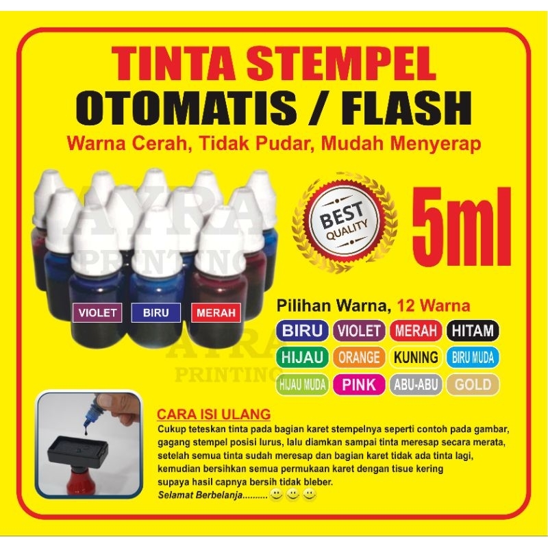 Jual TINTA STEMPEL OTOMATIS/TINTA STEMPEL FLASH/TINTA STEMPEL WARNA ...