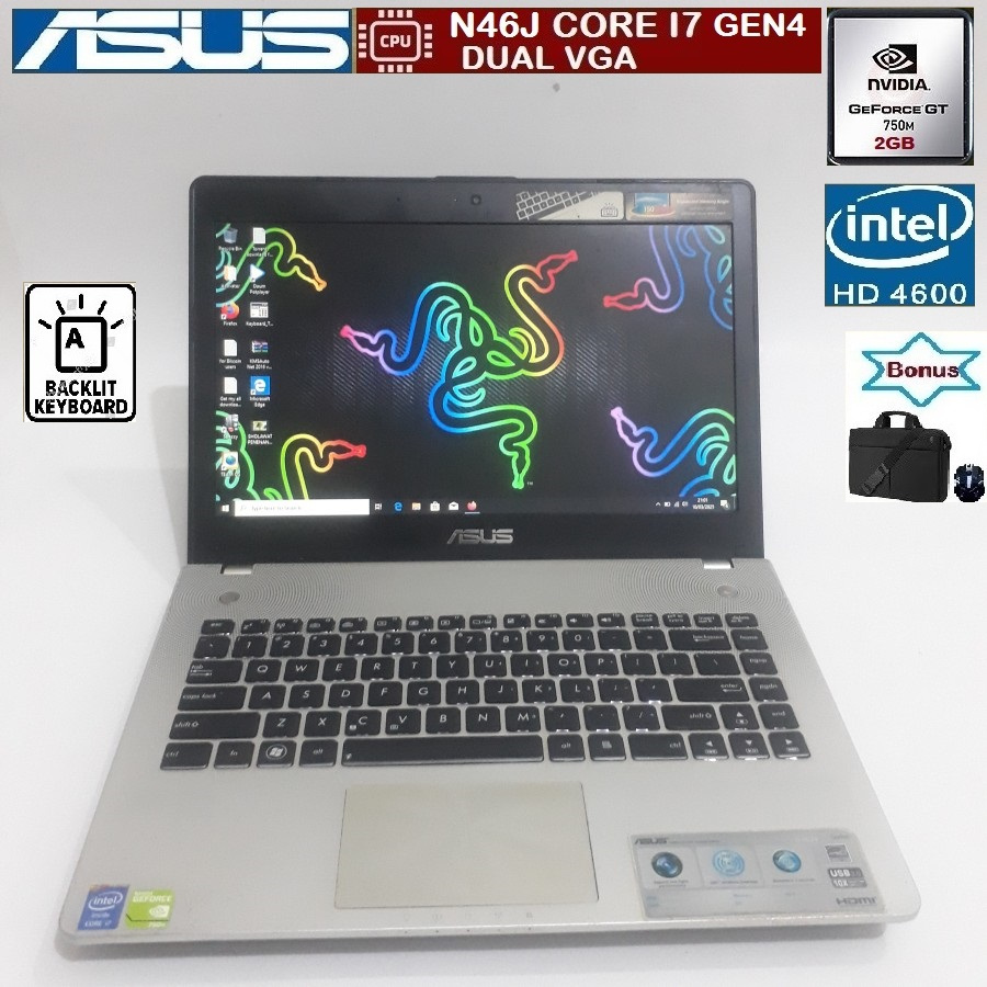 Jual LAPTOP DOUBEL HARDIS ASUS CORE I7 DUAL VGA SSD 256GB RAM 12GB NVDIA GEFORCE GT 2GB | Shopee ...