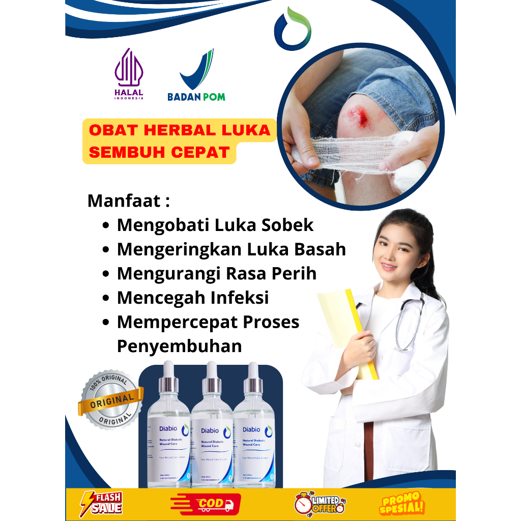 Jual Diabio Natural Diabetic Wound Care untuk Luka Obat Luka Luar Cepat ...