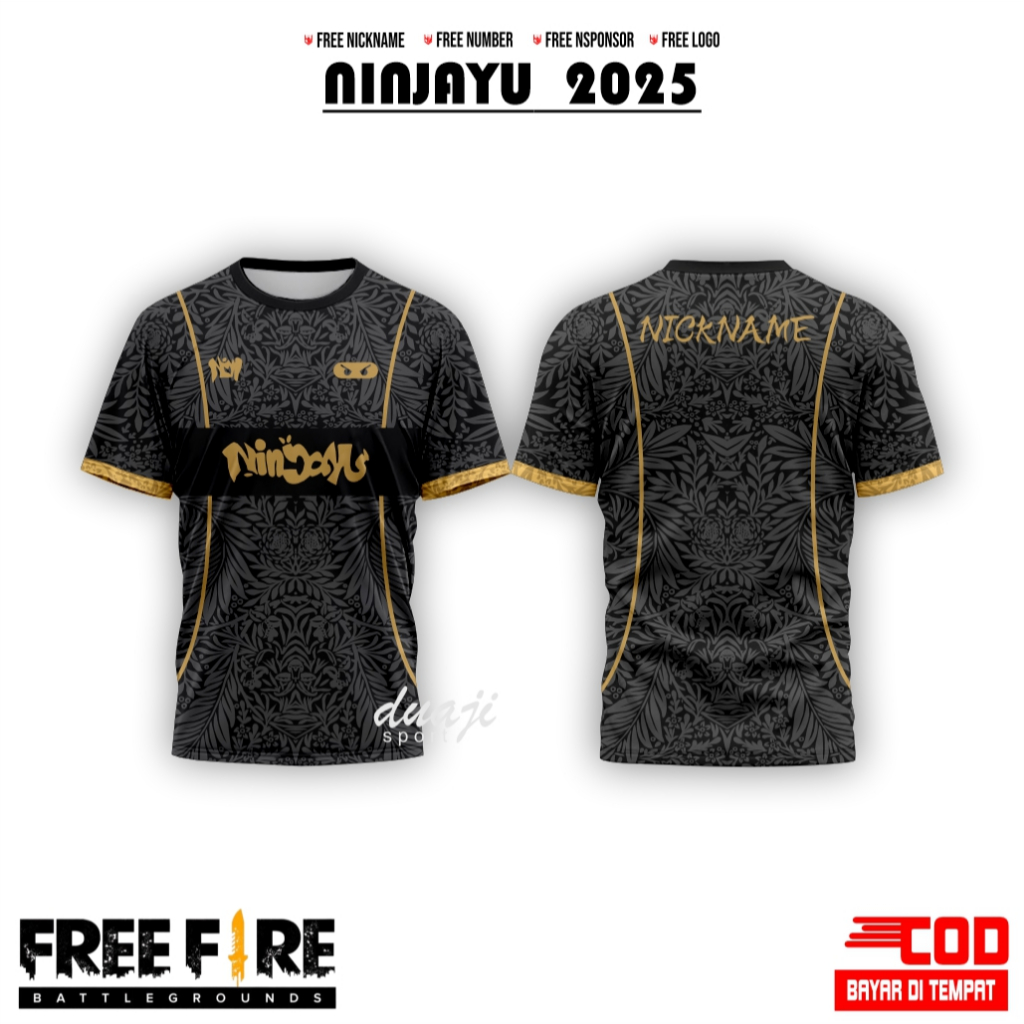 Jual Jersey NINJAYU Free Fire Terbaru 2025 Gratis Nama Full Printing ...