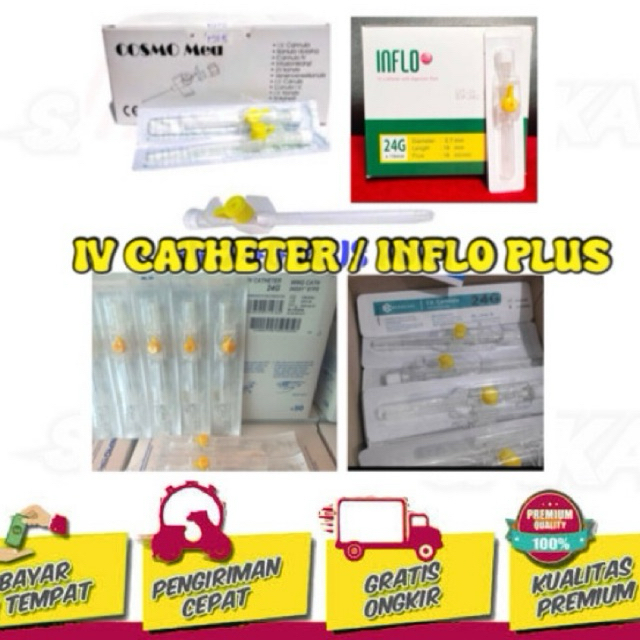 Jual IV CATHETER 24G INFLO ONHEALTH COSMOMED PLUS SATUAN | Shopee Indonesia