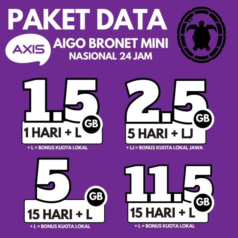 Jual PAKET DATA KUOTA INJEKSI MURAH AXIS AIGO BRONET HARIAN 24 JAM FULL NASIONAL | Shopee Indonesia