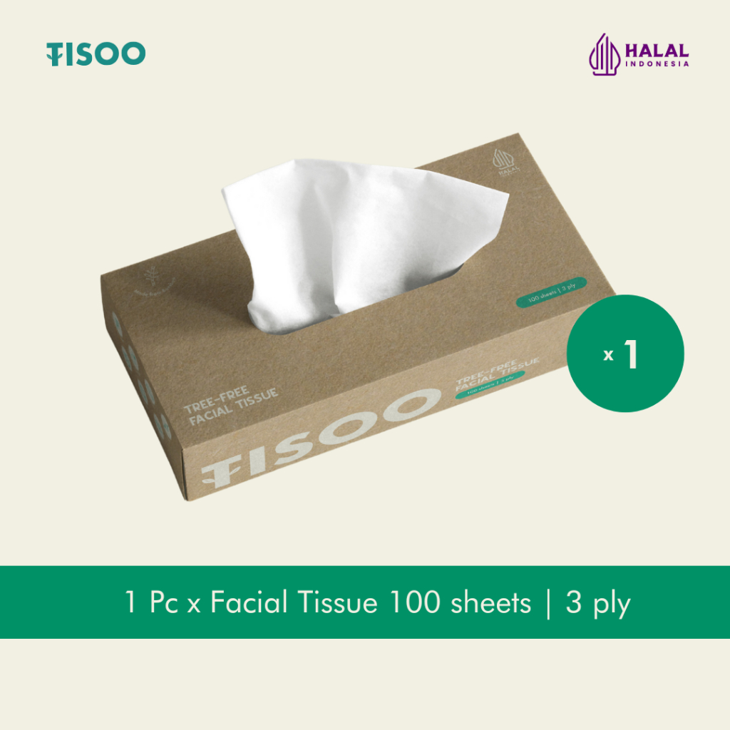 Jual TISOO Premium Bamboo Facial Tissue 100s'3ply (1 Pack) Tisu Wajah ...