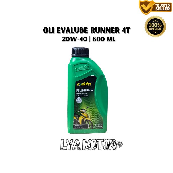 Jual Oli Motor Evalube Runner 4T 20W-40 800 ML | Shopee Indonesia