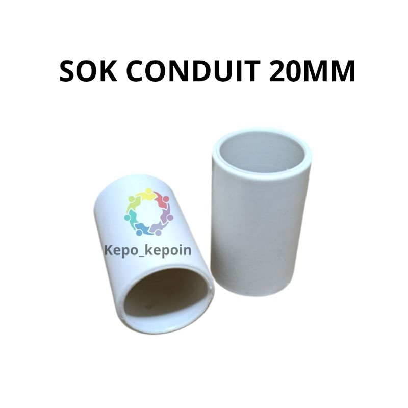 Jual sok sock conduit 20mm/ sok pipa listrik/ sok sambungan pipa kabel ...