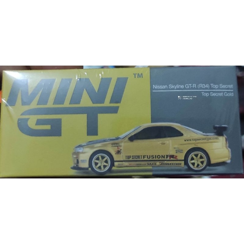 Jual Mini GT Nissan R34 Top Secret Gold | Shopee Indonesia