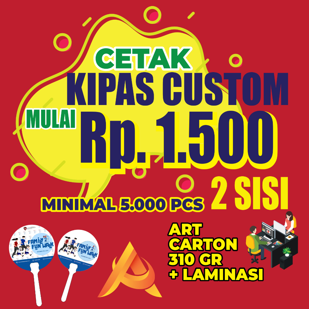 Jual Kipas Custom / Kipas Custom 2 Sisi / Kipas Custom Murah | Shopee ...