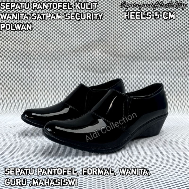 Jual SEPATU PDH POLWAN PDH KOWAD ERMAS HAK 5 CM HITAM PERSIT ...