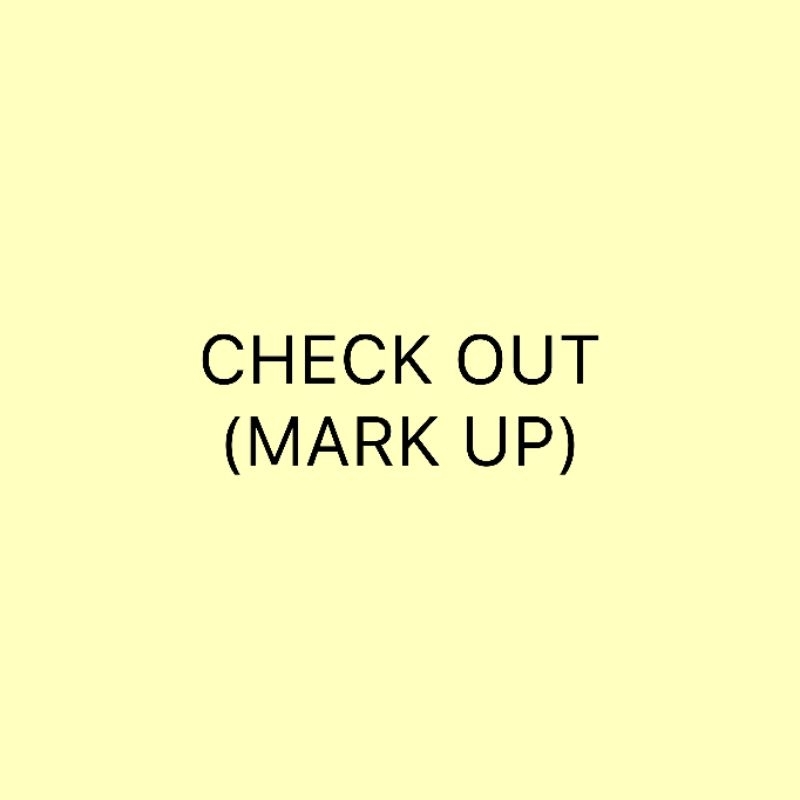 Jual Check Out [Mark Up — Baca Deskripsi] | Shopee Indonesia