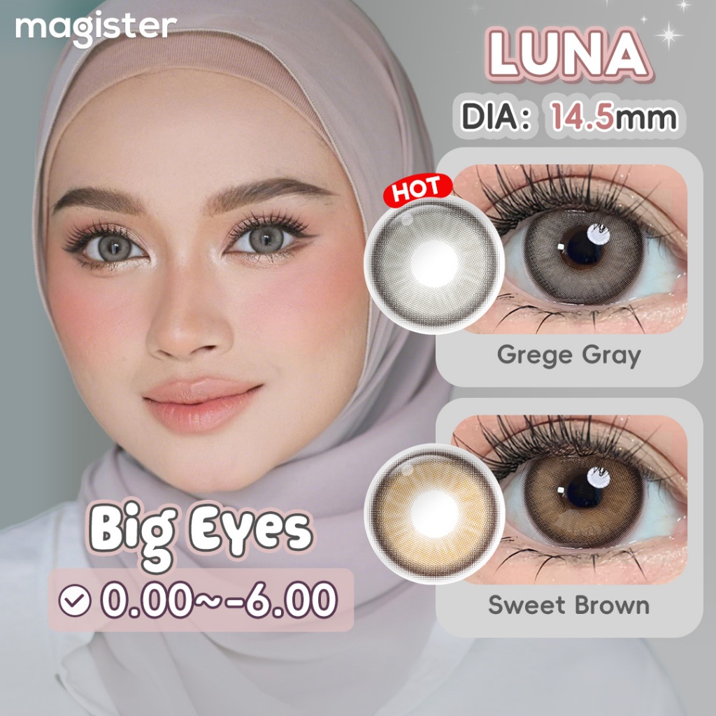 Jual [0.00~-6.00] Magister Softlens Minus LUNA Serial 14.5mm Soflens ...