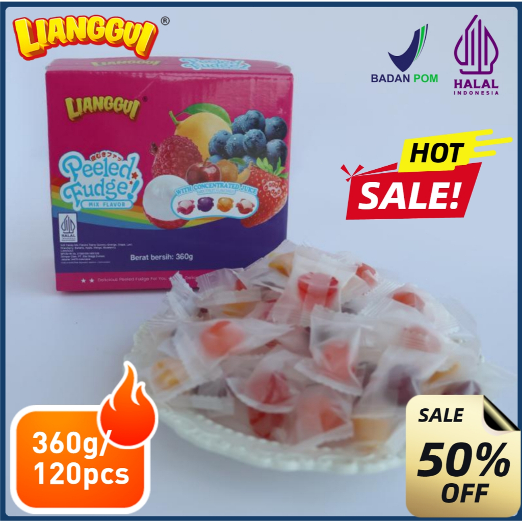 Jual [Hampers/Gift] HALAL Lianggui Peeled Fudge 360g/120pcs Permen ...
