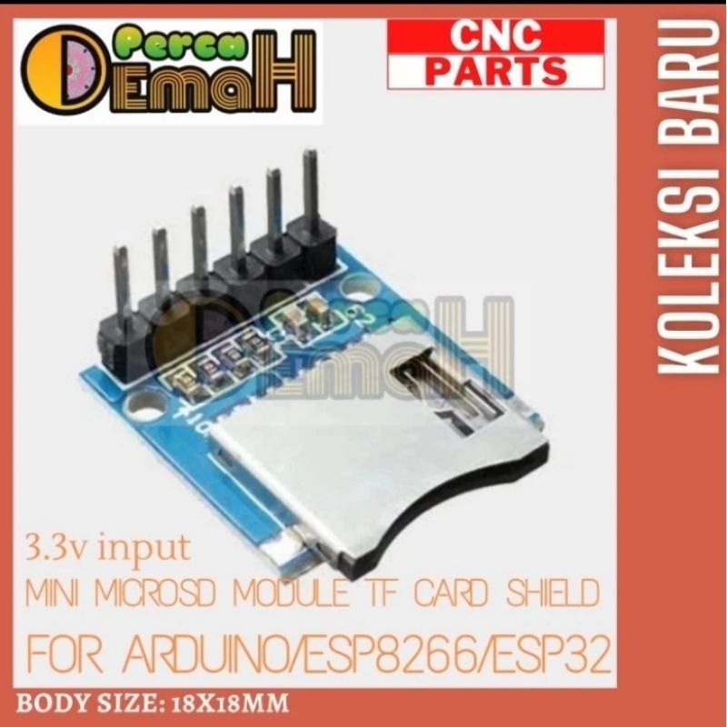 Jual Mini Microsd Card Module Shield 33v For Arduino Esp32 Esp8266 7621