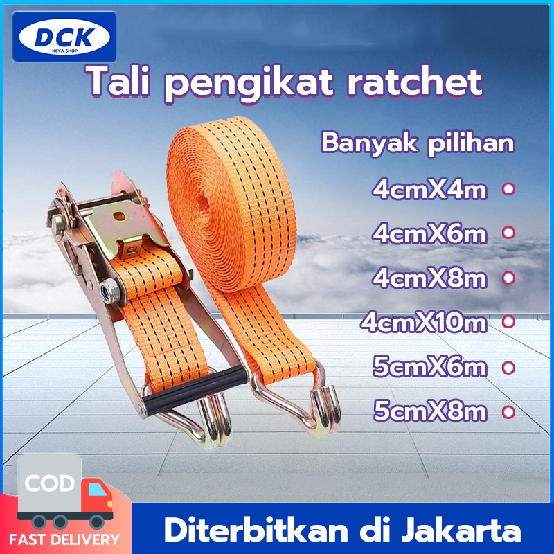 Jual Rachet Tie Down 6Meter 10 Meter Cargo Lashing Belt Trackbelt Tali ...