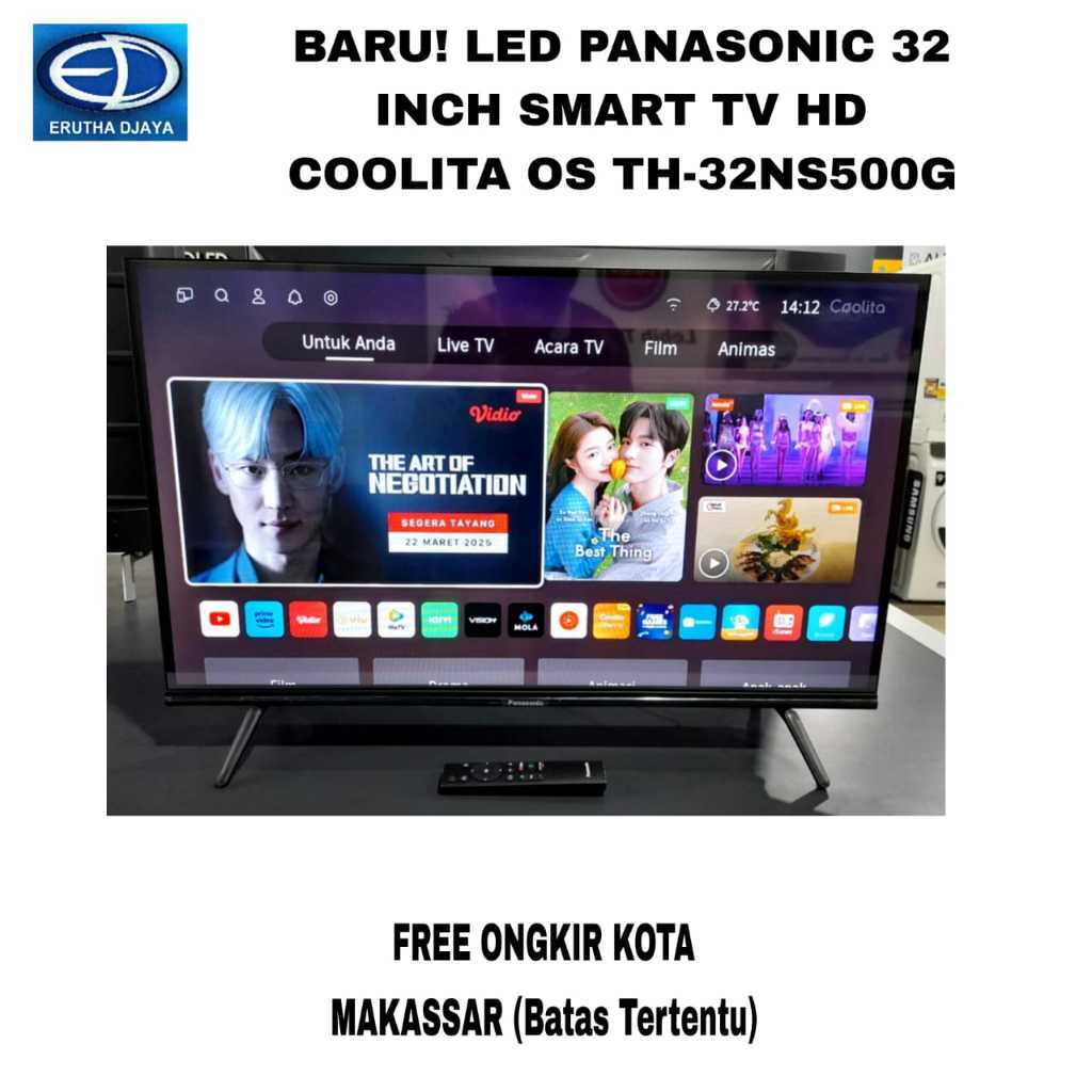 Jual LED PANASONIC 32 INCH SMART TV HD COOLITA OS TH32NS500G | Shopee Indonesia
