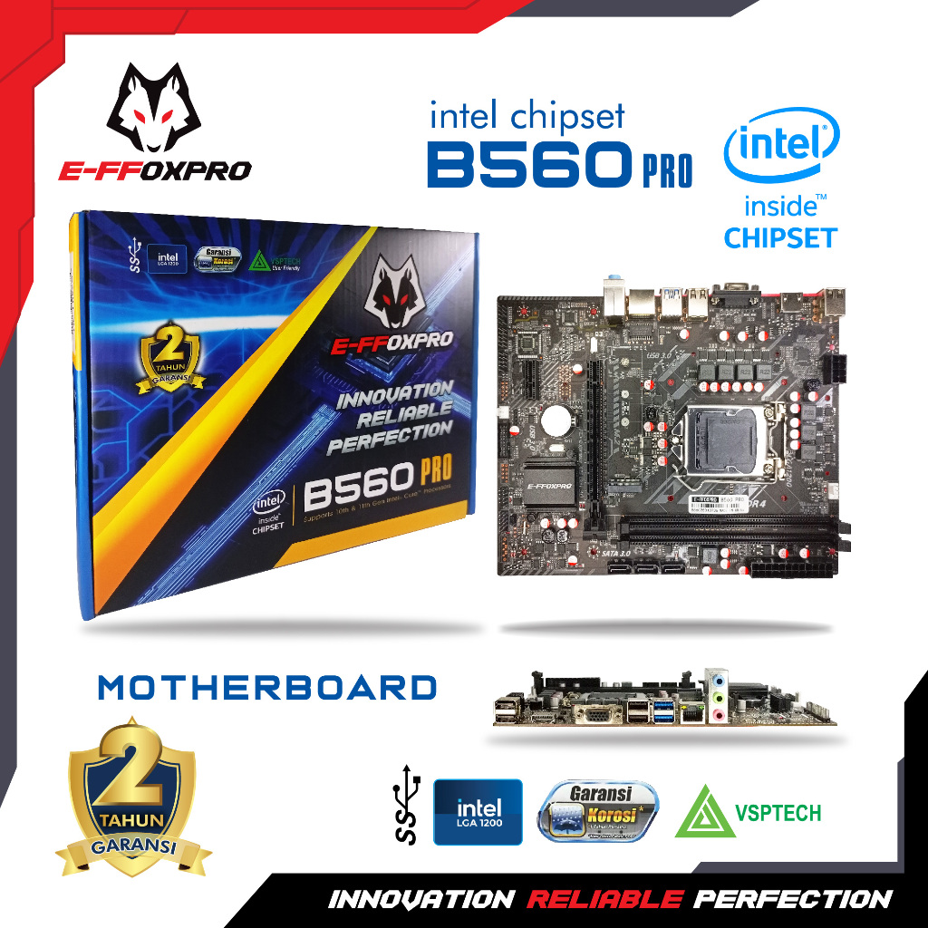 Jual Motherboard E-ffoxpro B560 pro ( LGA1200 / B560 / DDR4 ) Effoxpro ...