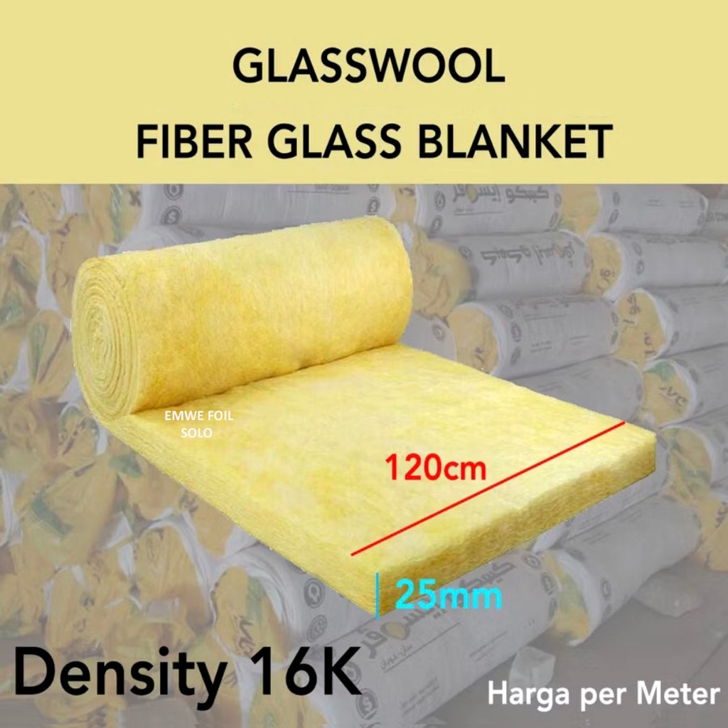 Jual 100cm Lebar 120cm Glasswool peredam panas suara gasbul knalpot ...