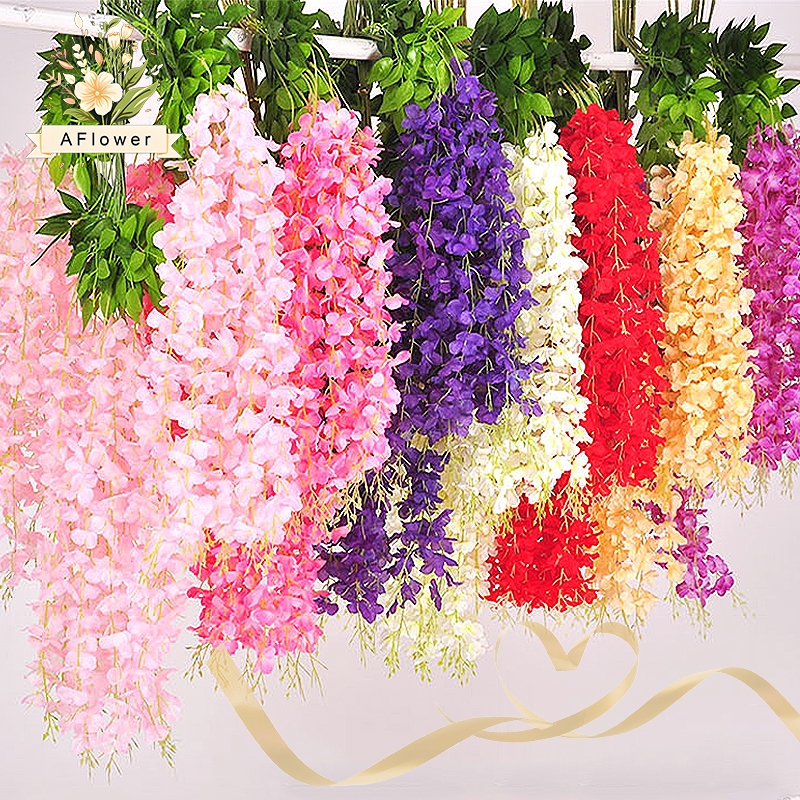 Jual Artificial Juntai Bunga Wisteria Jumbo Dekorasi Lusinan Bunga ...