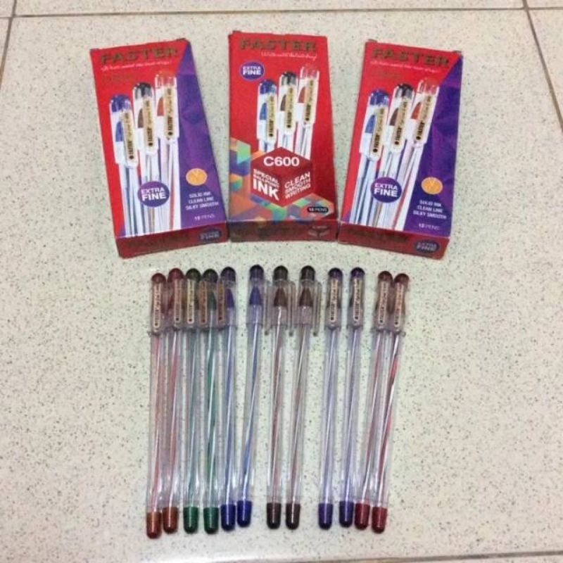 Jual ( PAK ) Pulpen Faster C-600 / Bolpen Faster | Shopee Indonesia