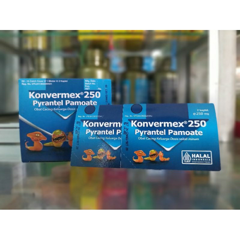 Jual KONVERMEX 250 MG TABLET ISI 2 | OBAT CACING | Shopee Indonesia
