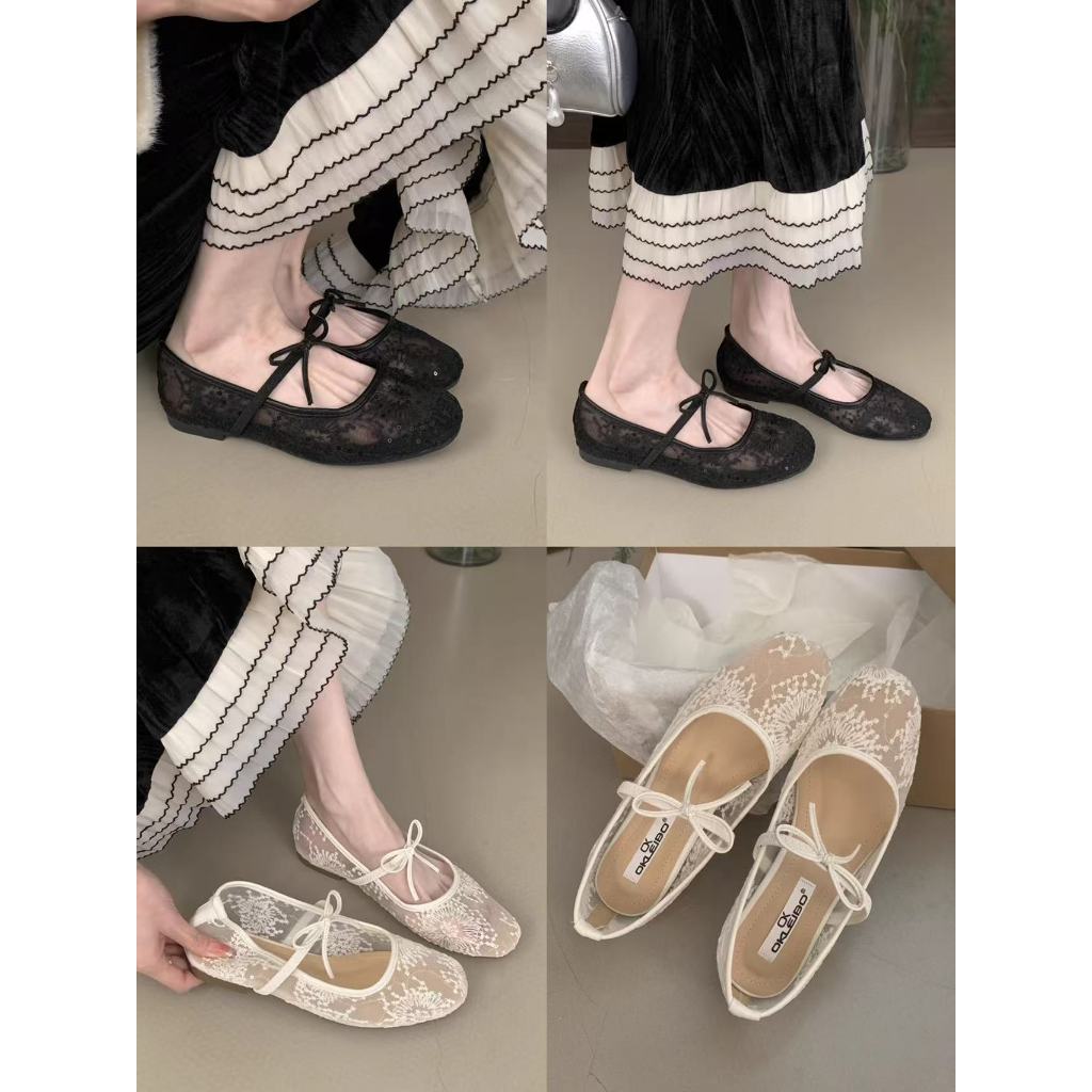 Jual Sepatu balet busur angin malam yang lembut 2025 sepatu bordir ...