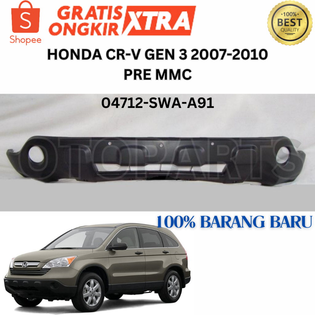 Jual 04712-SWA-A91 BUMPER BEMPER DEPAN BAWAH CRV CR-V GEN 3 PRE MMC ...