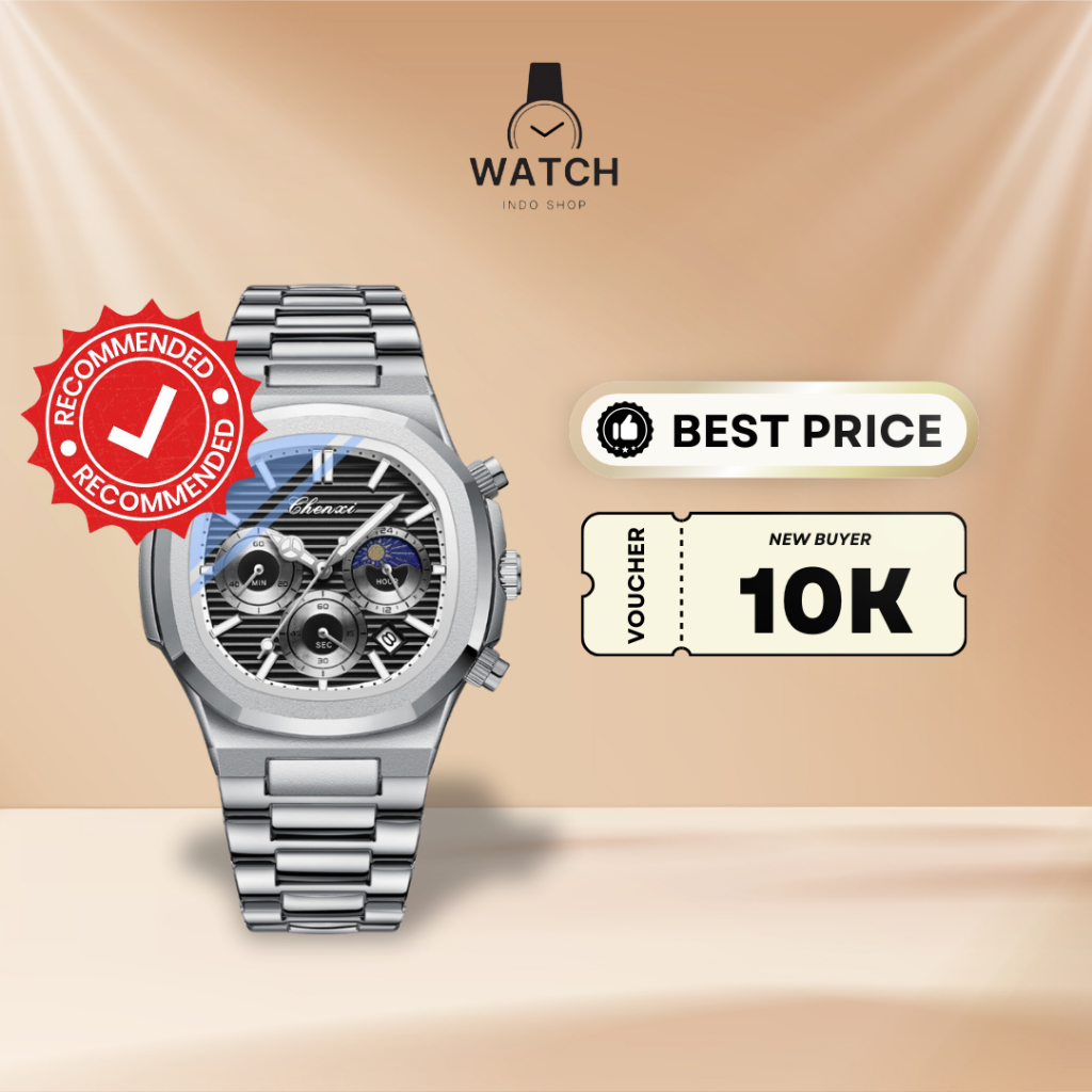 Jual Indoshopwatches - CHENXI CX 922 Jam Tangan Pria Baterai Kalender Chronograph Quartz Luminos ...