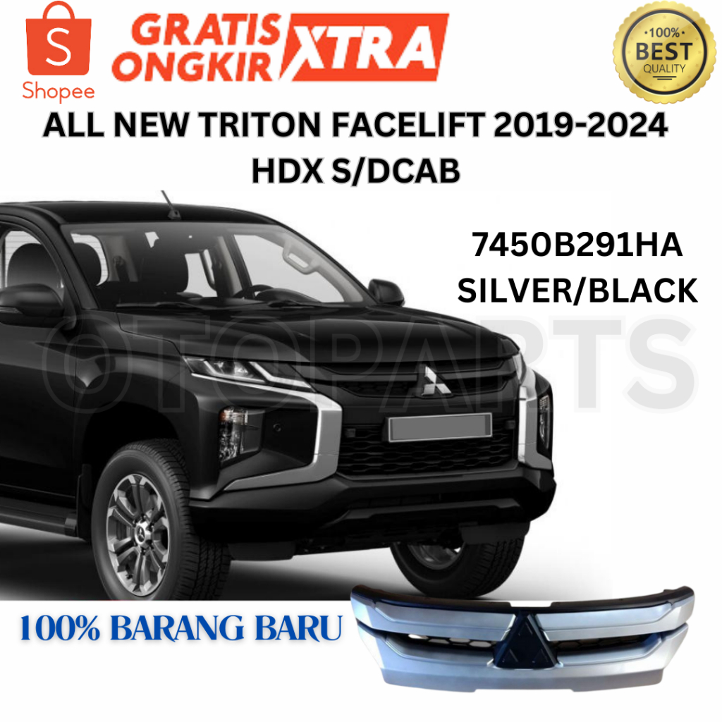 Jual 7450B291HA OEM GRILLE GRILL RAMBANG RADIATOR TRITON FACELIFT 2019 ...