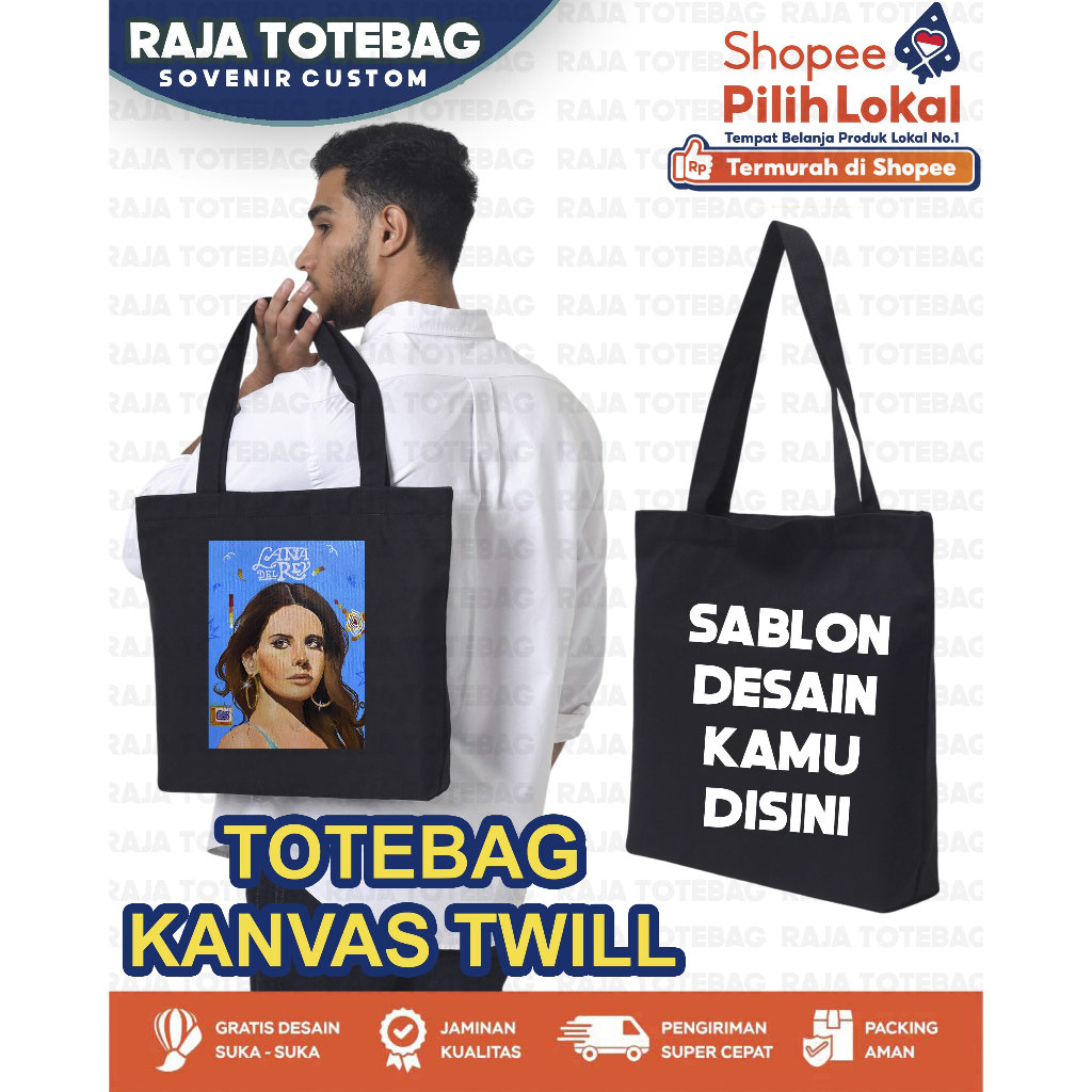 Jual Totebag Kanvas Twill Sablon-Custom Totebag Twill-Totebag Twill ...