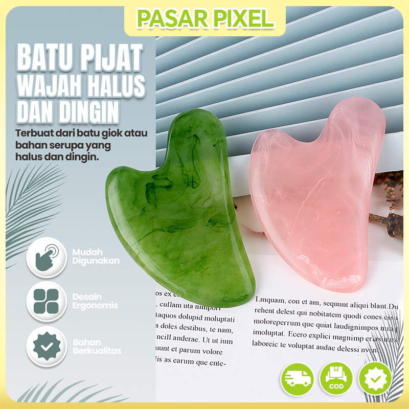 Jual Papan pijat kerokan kuarsa mawar, alat kecantikan wajah kerokan ...