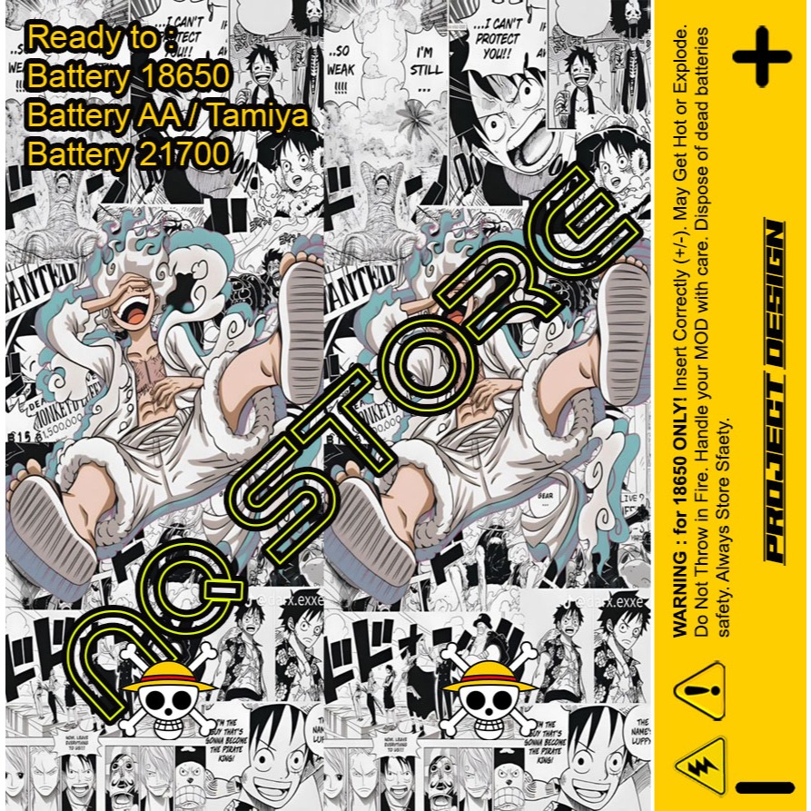 Jual Sticker Warp Battery 18650 OnePiece Luffy Gear 5 | Shopee Indonesia