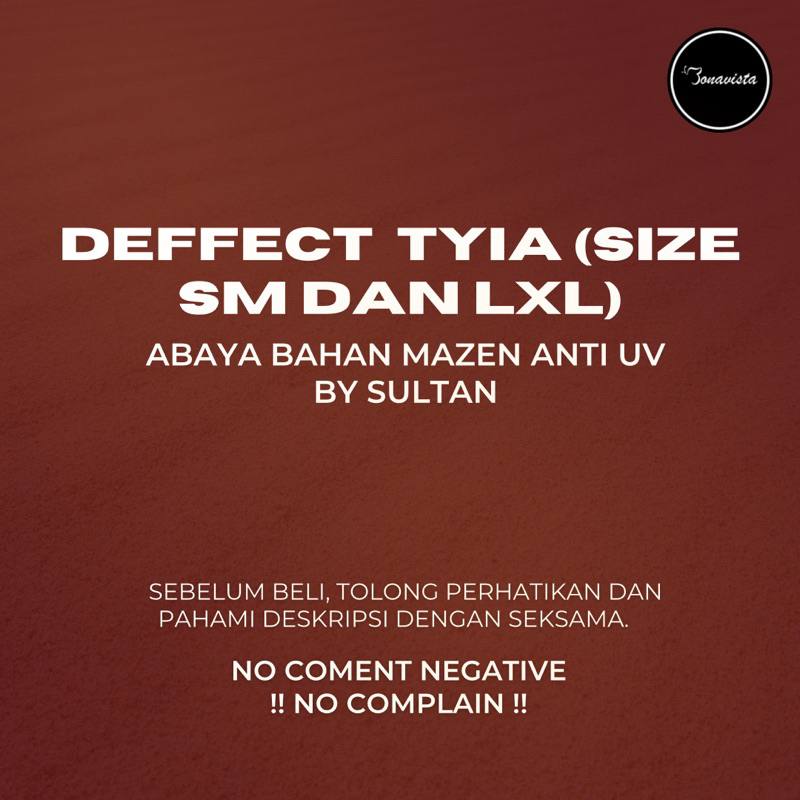Jual Bonavista - !! DEFECT ABAYA TYIA (SIZE SM & LXL) !! Abaya Mazen ...