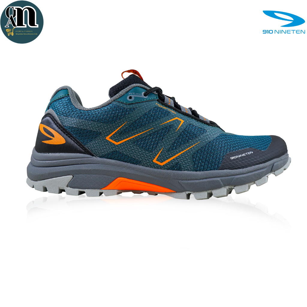 Jual 910 Nineten YUZA Sepatu Trail Running - HIJAU TEAL/HITAM/ABU ...