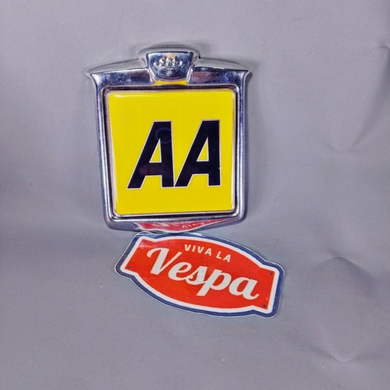 Jual Renamel Emblem Badge AA Original Vespa Lambretta Mobil Klasik Mods | Shopee Indonesia