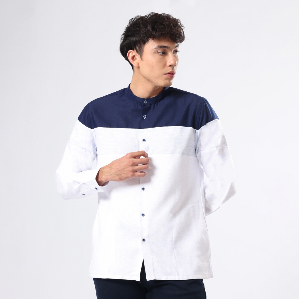 Jual EDWIN JEANS - Kemeja Koko Pria Lengan Panjang DAMROD WHITE Baju ...