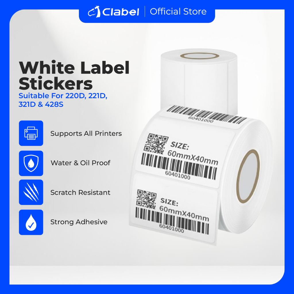 Jual CLABEL KERTAS LABEL STICKER THERMAL WATERPROOF, DIGUNAKAN UNTUK ...