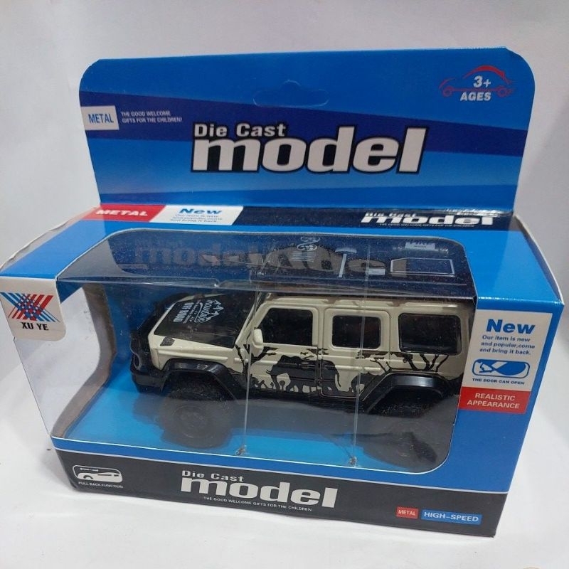 Jual MINIATUR MOBIL DIE CAST 1:32 DUS BIRU K141A PUTIH MOBIL JEEP OFF ...