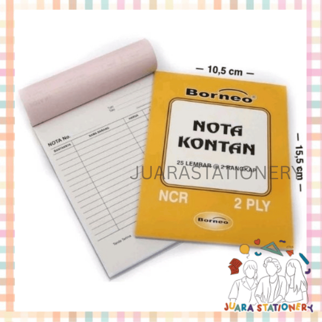 Jual (146) Nota NCR Mini Borneo 2 ply / Nota Kontan Kecil Nota Mini ...