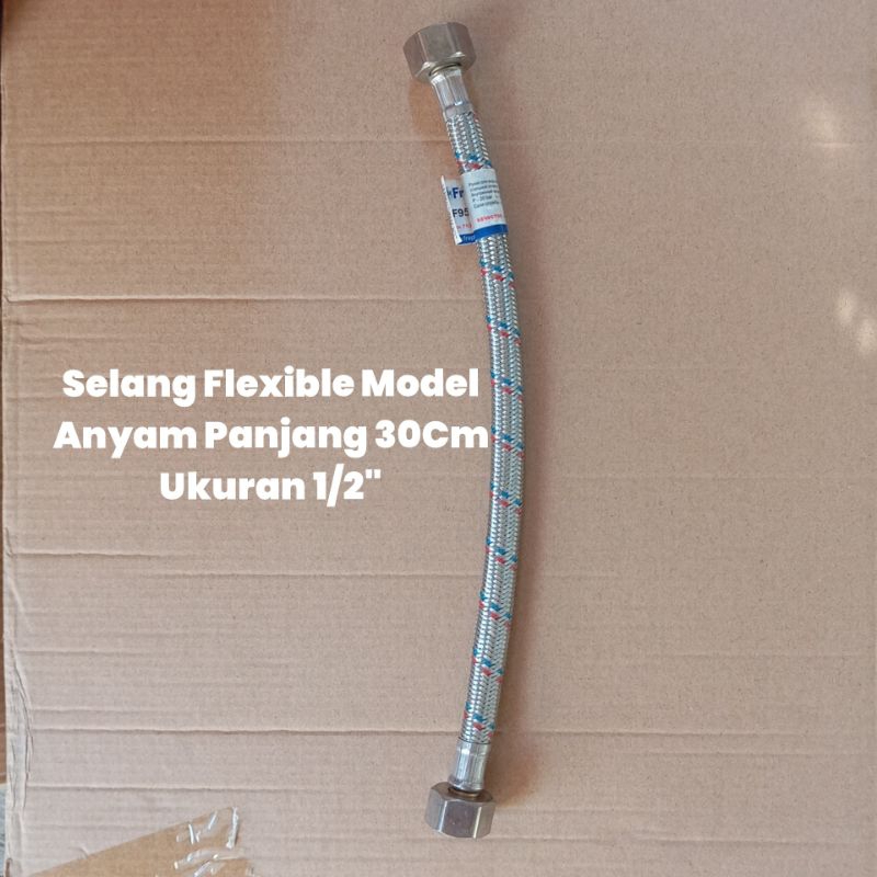Jual Frap Selang Felxible Model Anyam Selang Flexible panjang 30Cm ukuran 1/2" | Shopee Indonesia