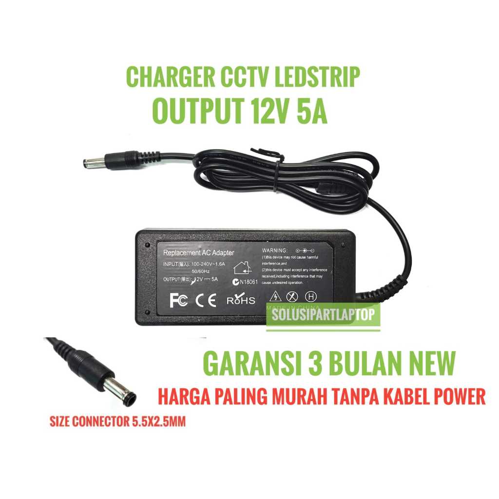 Jual Adaptor CCTV 12V 5A Power Supply CCTV 12V 5A | Shopee Indonesia