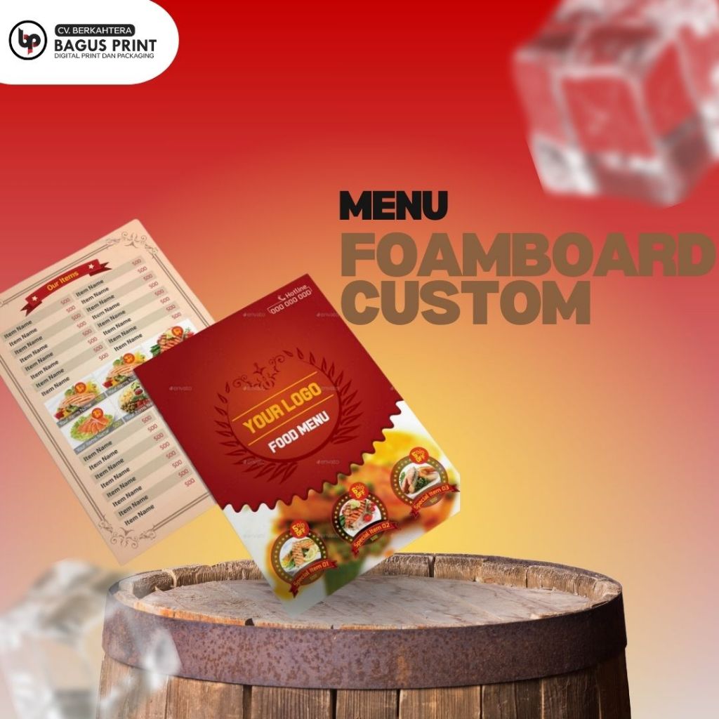 Jual Cetak Daftar Menu Board / Papan Menu / Menu Resto / PVC 5 MM ...