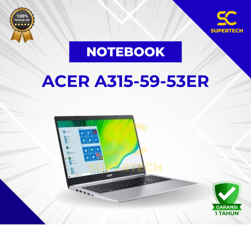 Jual NOTEBOOK ACER A315-59-53ER I5-1235 8GB 256SSD W11 15.6 FHD DISTRI ...
