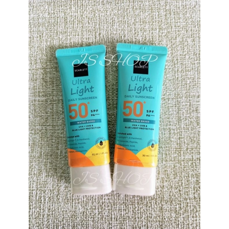 Jual Scarlett Ultra Light Daily Sunscreen spf 50 pa +++ 30 ml | Shopee Indonesia