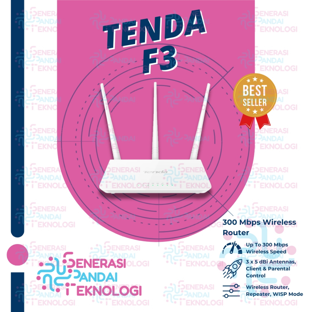 Jual TENDA F3 300Mbps Wireless Router Home Router | Shopee Indonesia