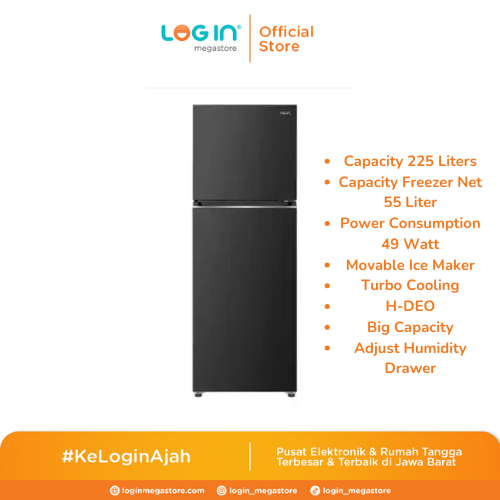 Jual AQUA KULKAS 2 PINTU KECIL SMALL 2 DOOR REFRIGERATOR AQR-DTM285CBP SERIES | Shopee Indonesia